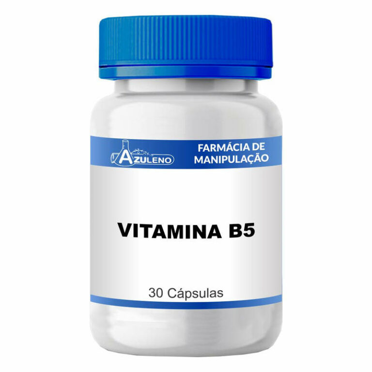Vitamina B5 (Ácido Pantotênico) 500mg - 30 Cápsulas | Azuleno